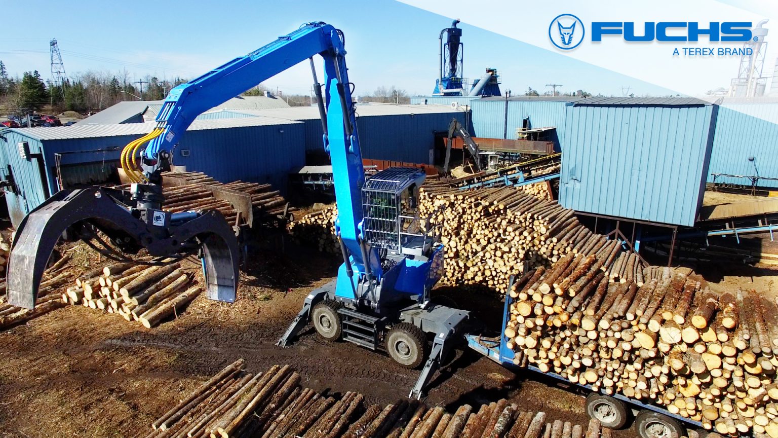 Terex FUCHS 350 F HD | Working at Ledwidge Lumber in Nova Scotia Canada