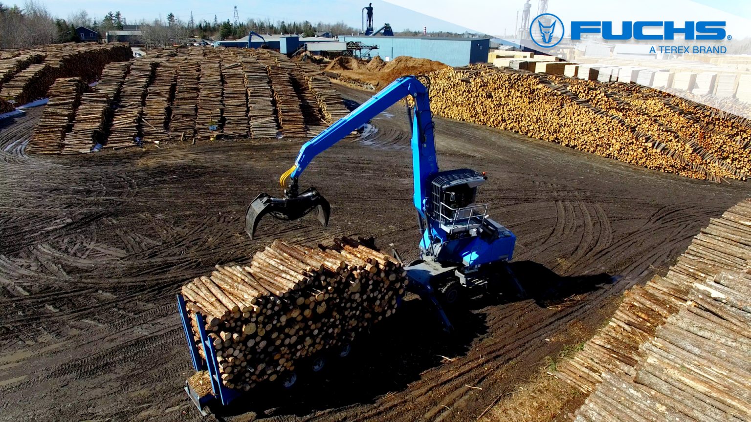 Terex FUCHS 350 F HD | Working at Ledwidge Lumber in Nova Scotia Canada