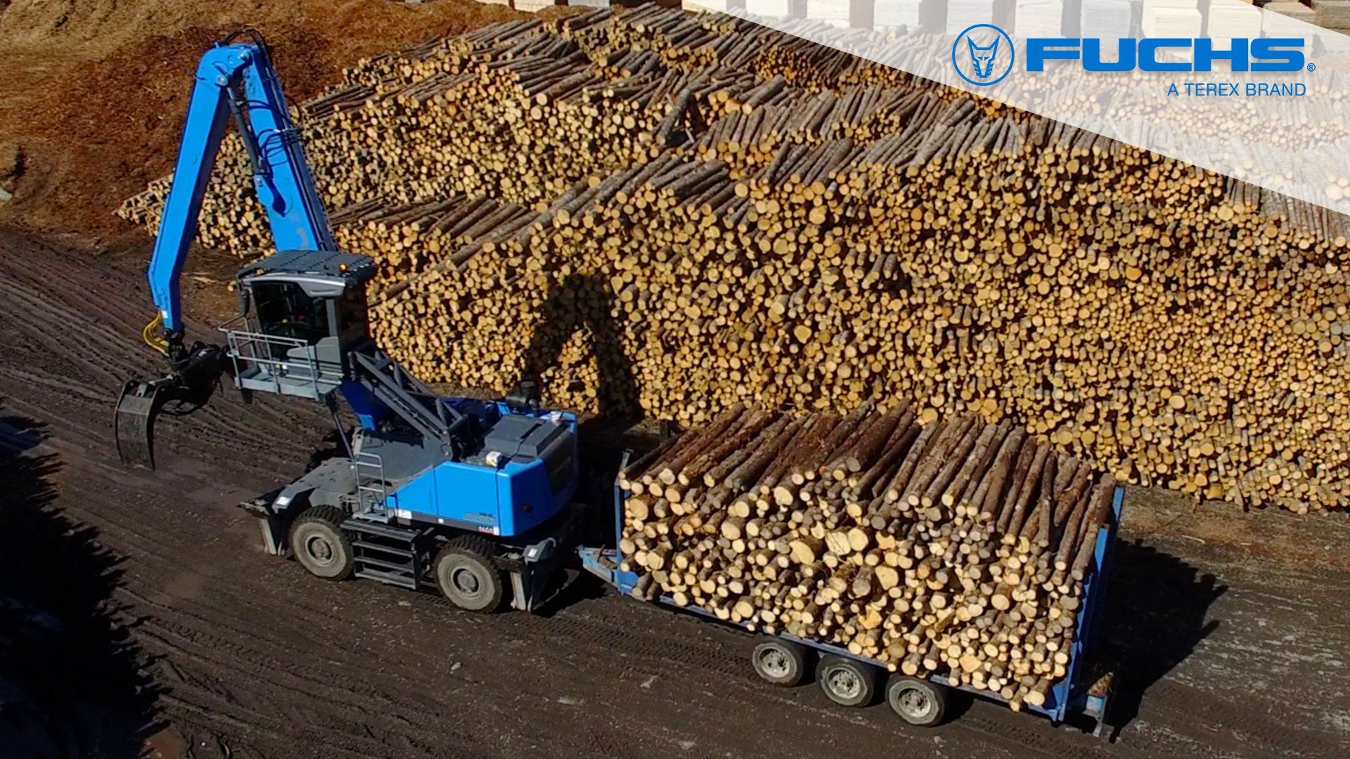 Terex FUCHS 350 F HD | Working at Ledwidge Lumber in Nova Scotia Canada