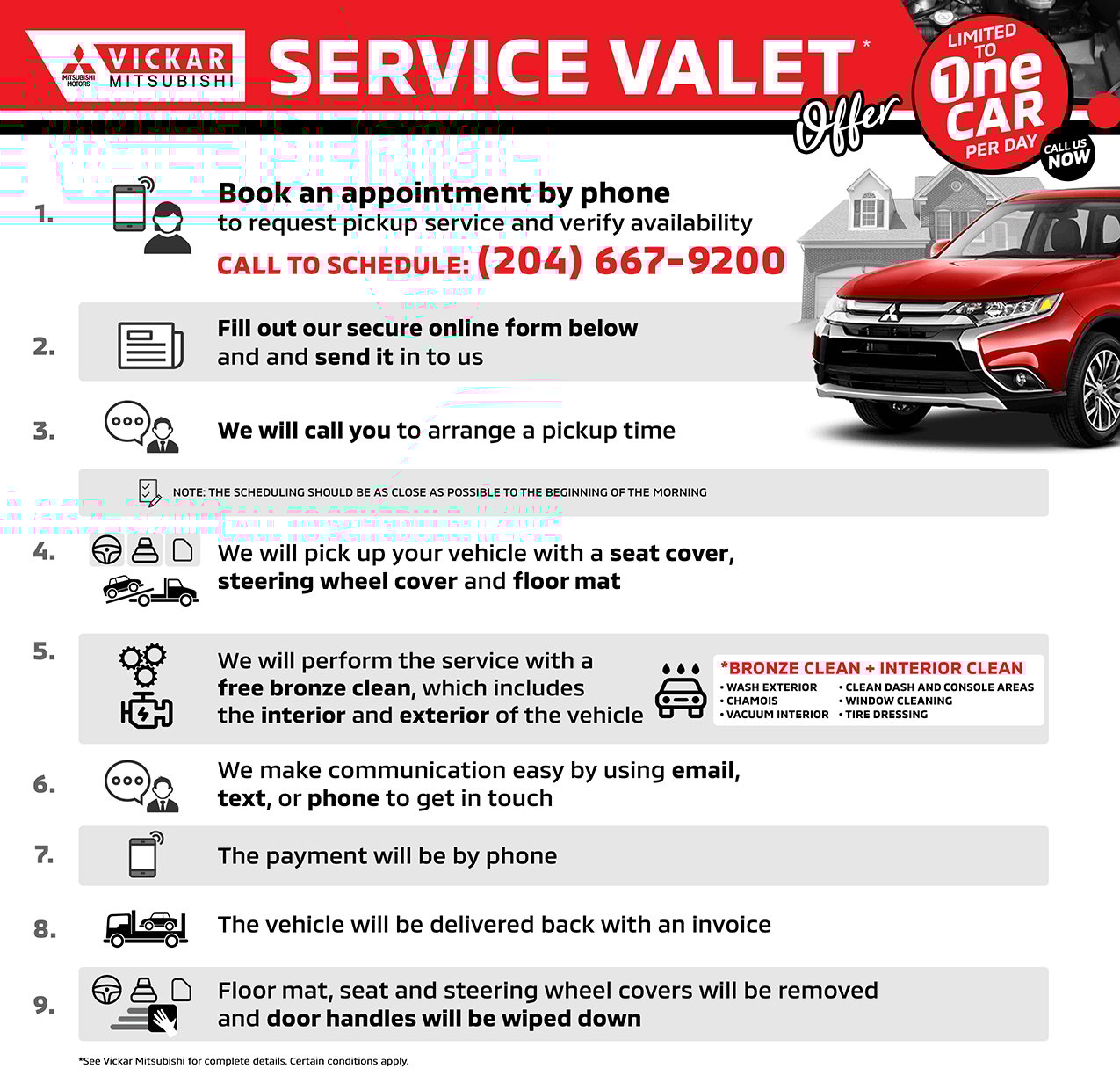 Valet Service | Vickar Mitsubishi